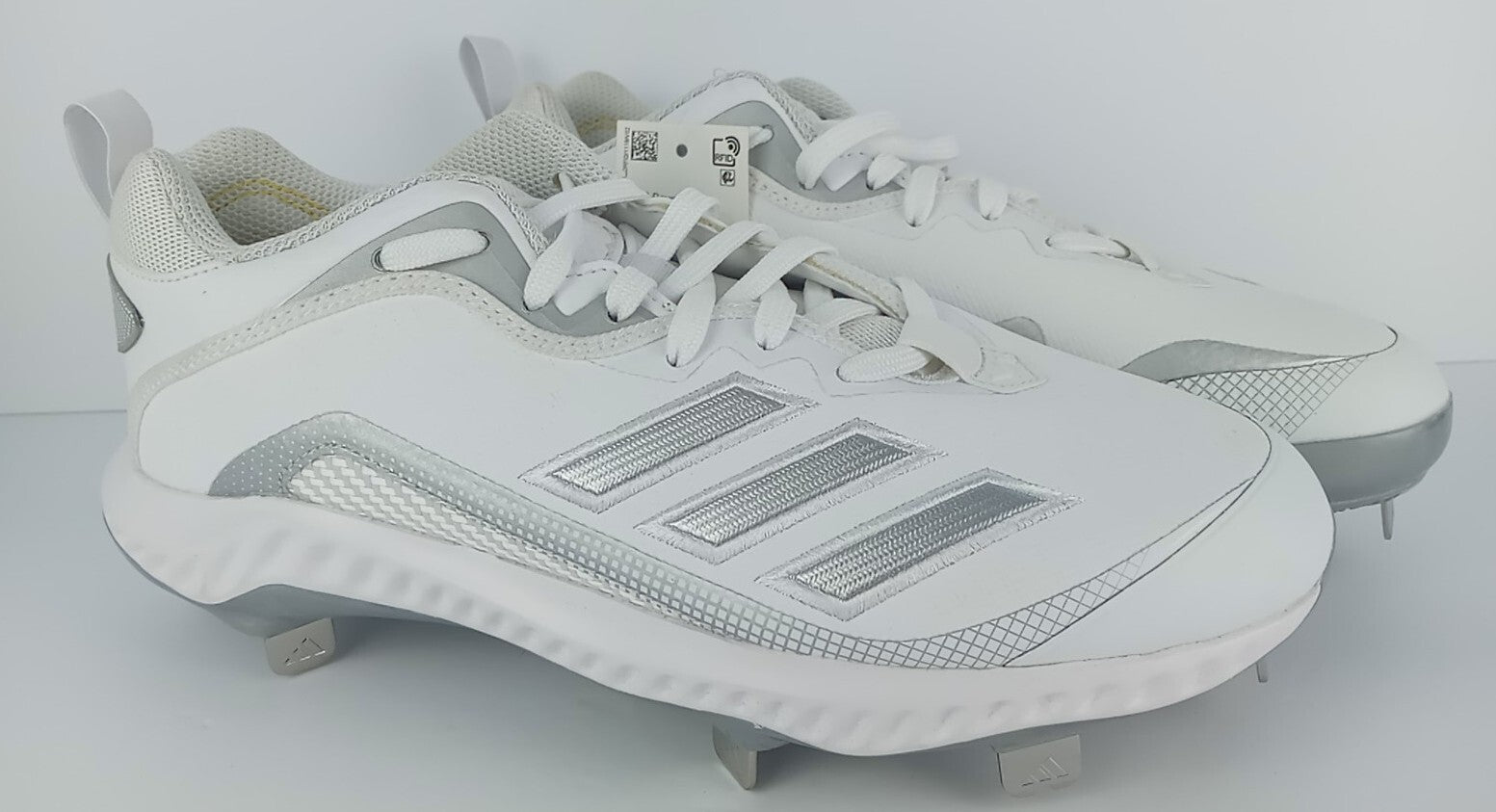 Adidas Icon 6 Bounce Baseball Cleats Cloud White Silver EG7602 Men
